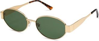 Sojos Lunettes de soleil r&eacute;tro Femmes Hommes Oval Metal Trendy Classic UV400 Protection Lunettes de soleil SJ1217