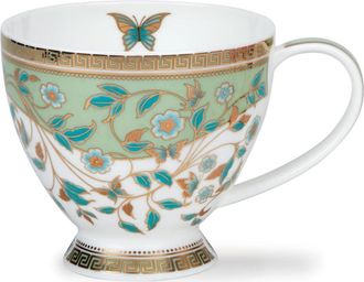 Dunoon Skye Fine Bone China Becher 0,45 Liter Grün mit goldenem Detail