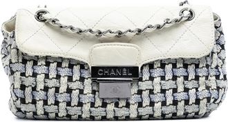Chanel Hobo Bags - Tweed and Calfskin Woven Single Flap - Gr. unisize - in Schwarz - für Damen