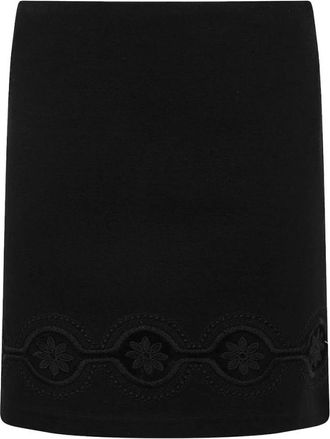 Twinset Femme, Jupes, Noir, Taille: 38 FR Mini-jupe brod&eacute;e