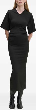 Day Birger Et Mikkelsen robe froncée à col v - Noir