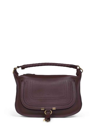 Chlo&eacute; Marcie Shoulder Bag - Burgundy