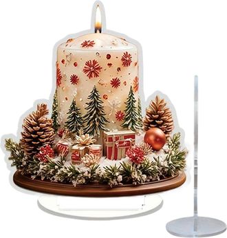 Generico Flache Weihnachtsdekoration: festliche Dekoration aus Acryl f&uuml;r Tisch, Tischdekoration f&uuml;r Partys f&uuml;r die Fensterbank des Regals im Kamin | Beschreibu