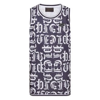 Philipp Plein Homme, Tops, Bleu, Taille: XL Hauts sans manches