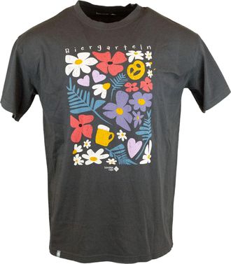 Bavarian Caps Herren Biergarteln T-Shirt, dunkelgrau, XXL