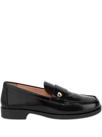 Love Moschino Loafer mit Herzdetail - Schwarz