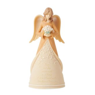 Enesco Foundations Familie und Freunde Engel mit Vase mit Blumen, 19,1 cm, mehrfarbig