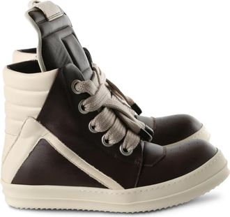 Rick Owens baskets montantes Jumbolaced Geobasket - Marron