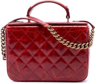 Chanel Pre-owned Vintage Quilted Satchel - Femme - Pre-owned - Rouge - Taille: ONE Size
