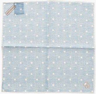 Corneliani Double Patterned Silk Pocket Square size Unica