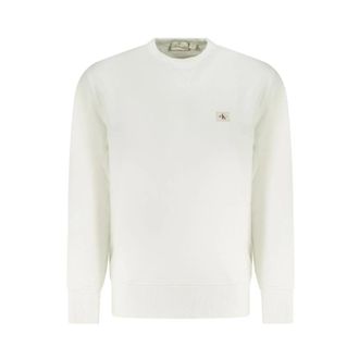 Calvin Klein Wei&szlig;er Baumwollpullover - - Sweatshirts & Hoodies - Herren - Wei&szlig; - L