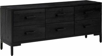 vidaXL Armoire de rangement Noir 110x30x45 cm Bois de pin massif vidaXL