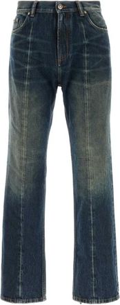Versace Homme, Jeans, Bleu, Taille: W31 Jean Droit Effet Vieilli