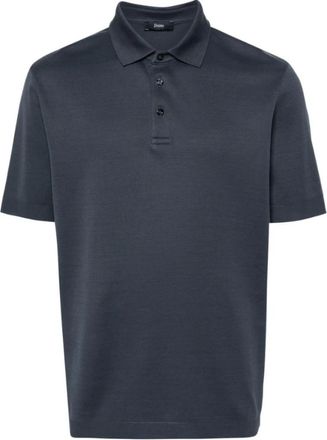 Herno Homme, Tops, Bleu, Taille: L Polo &agrave; effet maille jersey