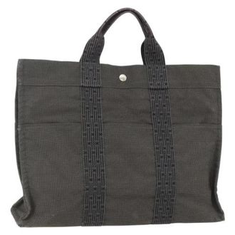 Herm&egrave;s Pre-owned Canvas Handtaschen - - Pre-owned - Damen - Grau - ONE SIZE
