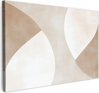 MuchoWow © Bilder Groß 120x80 cm XXL Wohnzimmer Deko Modern Wandbild Kunstdruck auf Leinwand Bild Schlafzimmer über Bett Room Decor Geschenke Braun - Japandi -