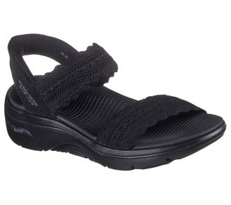 Skechers Damen On-The-go Walk Arch Fit 2.0 Freih&auml;ndige Slip-ins Sandalen - Sasha Fischersandale, Schwarz/Schwarz, 40 EU