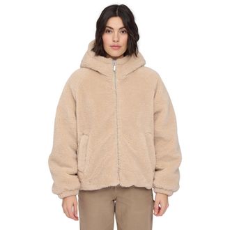 Mazine Faux-Fur Hooded Jacket - Kunstfelljacke, Gr&ouml;&szlig;e:XS, Farbe:natural