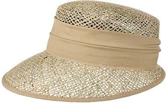 LIPODO Casquette en Paille Breezy Femme - Made in Italy de Soleil Plage visière pour Le avec Printemps-été Été - Taille Unique Nature-Beige