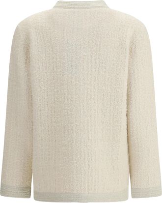 Gucci Boucl&eacute; Lam&eacute; Wool Cardigan - Ivory