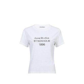 Acne Studios T-shirt droit en coton m&eacute;lang&eacute;