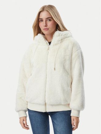 Guess Pelzmantel W6BL98 W5896 Creme Regular Fit