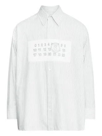 Maison Margiela chemise boutonnée à rayures - Blanc