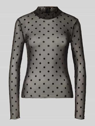 Pieces Slim Fit Langarmshirt mit Allover-Muster Modell JESHI