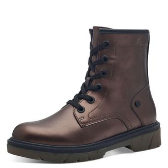 s.Oliver Damen Schn&uuml;rstiefelette flach, metallic, (BRONCE), 40