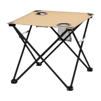 Generic Klapptisch, Campingtisch, Strandtisch mit 2 Getr&auml;nkehaltern, tragbarer Schreibtisch f&uuml;r Esszimmer, Reisen, Garten, Hof, Haus