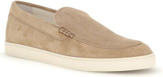 Brunello Cucinelli Mens Beige Calf Leather Bos Taurus Slip-On Loafers