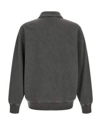 Carhartt Work in Progress Mens Polo Harper Black Garment-Dyed Garment Dyed Cotton Jersey Shirts T-shirts And Polos
