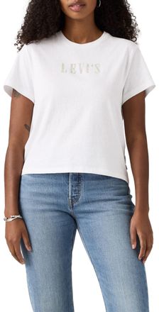 Levi's Damen Graphic Classic Tee T-Shirt, Rhinestone Serif Log, M
