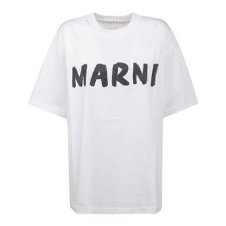 Marni L&auml;ssiges Baumwoll-T-Shirt - - Tops - Damen - Wei&szlig; - 2XS