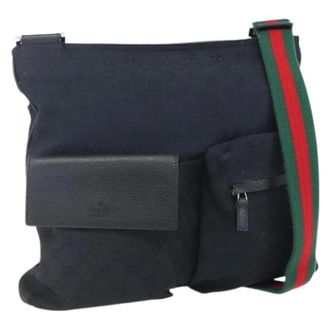 Gucci Pre-owned Canvas Cross Body Bag - - Pre-owned - Damen - Schwarzk - ONE SIZE
