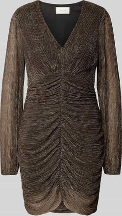 Neo Noir Knielanges Kleid mit Raffungen