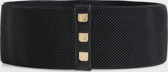 Gerard Darel Ceinture &eacute;lastique sigl&eacute;e - LE HEDY - Noir