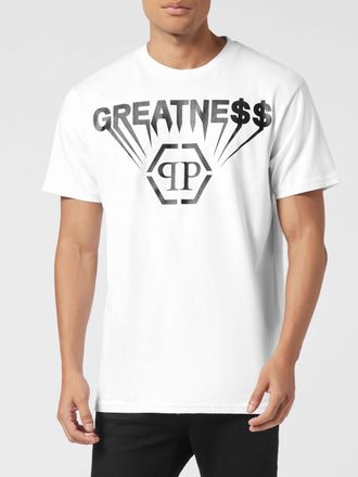 Philipp Plein T-Shirt aus Baumwolljersey mit Maxi-Frontlogodruck