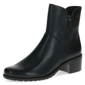 Caprice Damen Stiefeletten mit Absatz aus Leder mit Reißverschluss, Blau (Ocean Nappa), 37.5 EU