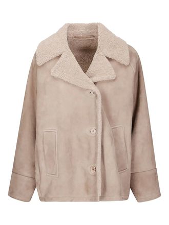 Salvatore Santoro veste &agrave; col en peau lain&eacute;e - Tons neutres