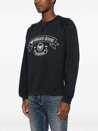 Emporio Armani Logo-Print Sweatshirt - Black
