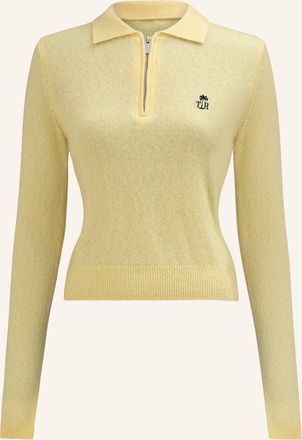 True Religion Strick-Poloshirt Amara gelb