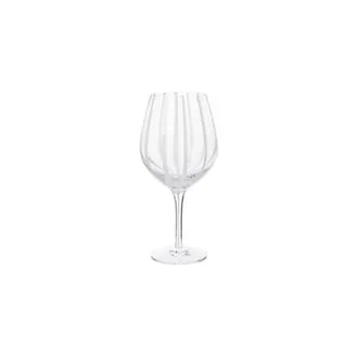 Broste Copenhagen Verre à vin Stripe - Blanc - Verre soufflé bouche