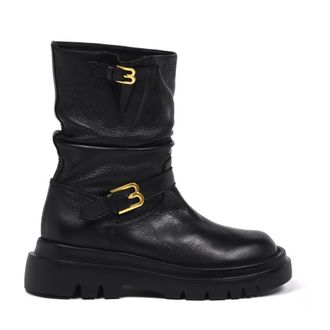 Baldinini Tumbled Leather Ankle Boot - - Shoes - Damen - Schwarzk - 40 EU
