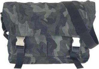 Prada Sac bandouli&egrave;re en nylon Tessuto et cuir Pre-owned - Homme - Pre-owned - Vert - Taille: ONE Size
