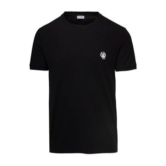 Dolce & Gabbana Homme, Tops, Noir, Taille: XL Scudetto Girocollo T-Shirt -oir