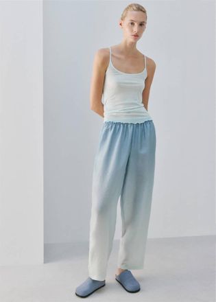 Mango Tr&auml;gertop aus Micromodal blau - Damen - S - MANGO