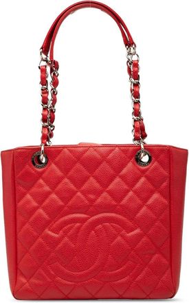 Chanel Shopper - Caviar Petite Shopping Tote - Gr. unisize - in Rot - f&uuml;r Damen