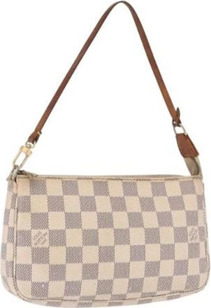 Louis Vuitton Pre-owned Damier Azur Pouch - Femme - Pre-owned - Beige - Taille: ONE Size