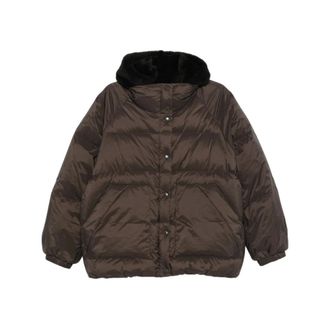 Yves Salomon Femme, Vestes, Brun, Taille: 36 FR Doudoune
